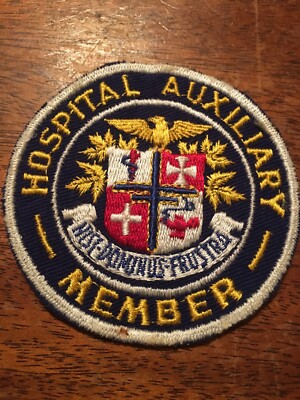 Medical Theme HOSPITAL AUXILIARY MEMBER Patch Vintage | eBay