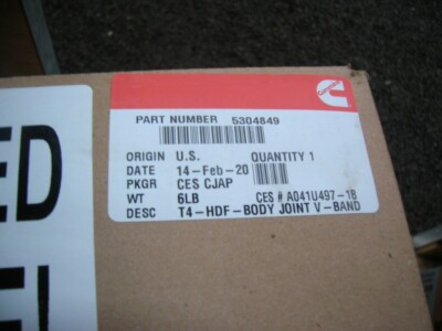 Genuine Cummins 5304849 CLAMP,V BAND Exhaust Muffler Clamp | eBay