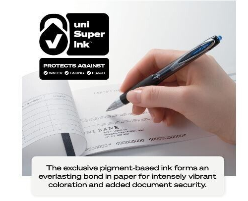 Uniball Gel Pens 207 Signo Gel 1.0mm Bold Point, 12 Packs Blue Pens ...