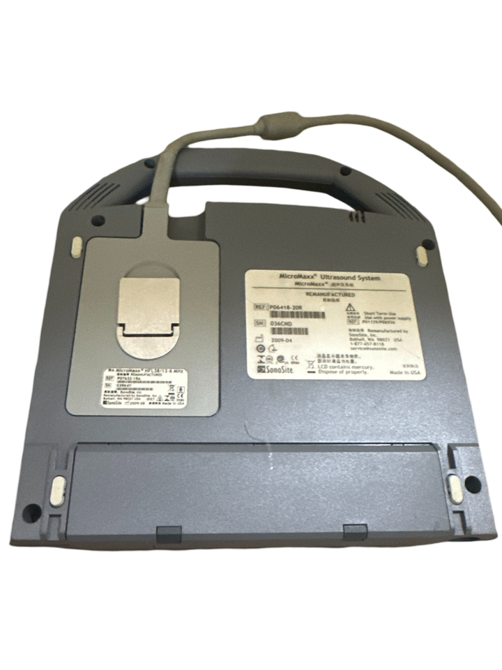 SONOSITE MICROMAXX PORTABLE ULTRASOUND W/ PROBE HFL38 13-MHZ and ...