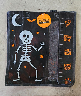 Halloween Spooky Skeleton Candy Meter Trick or Treat Reusable Shopping ...