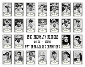1947 Brooklyn Dodgers Large Team Photo 11X14 Jackie Robinson Reese ...