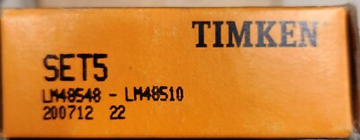 New SET 5 (LM48548/LM48510) Timken Bearing | eBay