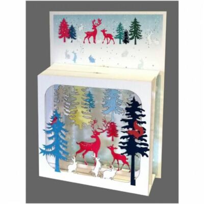 3D Multi-layered Magic Box Christmas Card by Forever Cards - Deer in ...