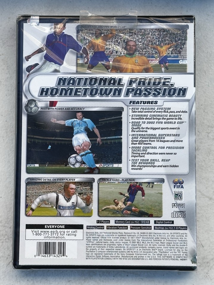 FIFA Soccer 2002 PS2 (Brand New Factory Sealed US Version) Playstation ...