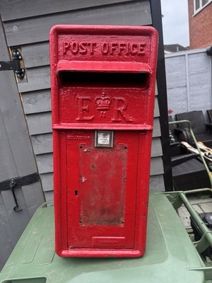 Royal Mail Post Box Cast Iron ER Red Decommissioned | eBay UK