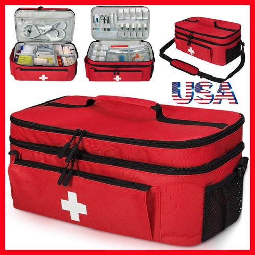 Empty First Aid Kit Bag Medical Box Family Emergency Medicine Storage ...