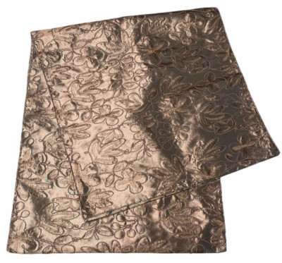 Saro Lifestyle 16 x 72in. Intricate Leaf Pattern Embroidered Table ...