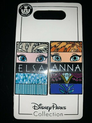 Disney Parks Trading Pins Frozen Anna and Elsa Eyes Portrait 2 Pin Set ...