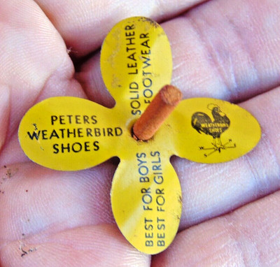 Peters Weatherbird Shoes - RARE ADVERTISING Tin Litho PROPELLER SPINNER ...