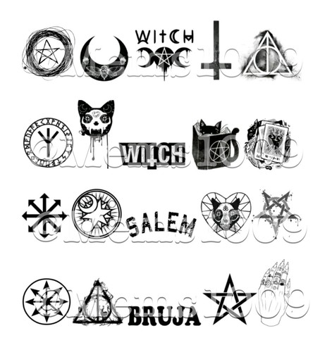 Witch Nail Art (water decals) Witchcraft Nail art Witch Nail Decals | eBay