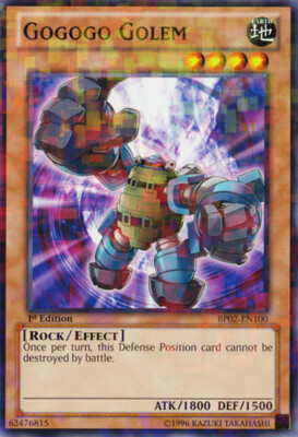 3 x Gogogo Golem - BP02-EN100 - Mosaic Rare - 1st Edition Near Mint ...