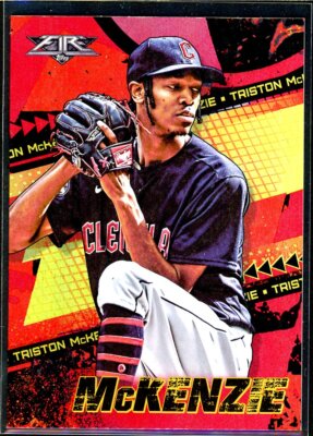 2022 Topps Fire MLB Baseball Flame (Red) TRISTON MCKENZIE Guardians #99 ...