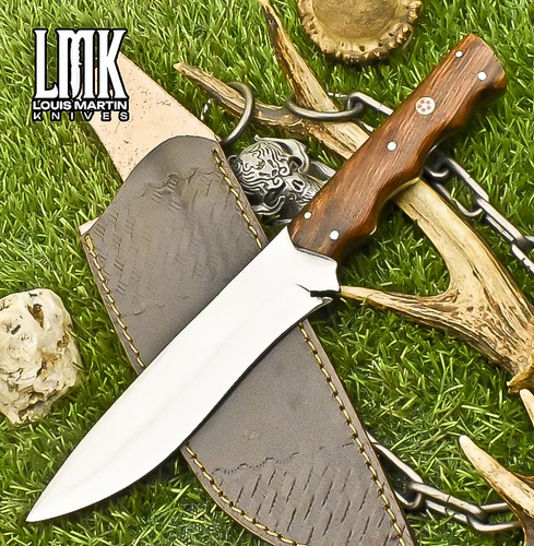 LMK Custom Forged Full Tang Knife D2 Tool Steel Walnut Wood Hiking ...
