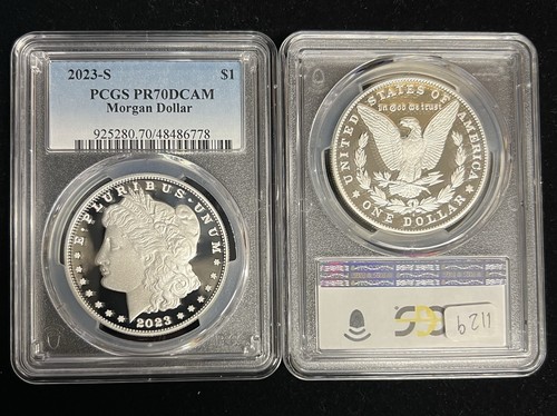 2023 S US Morgan Silver Dollar Proof $1 PCGS PR70 DCAM .999 Silver Coin ...