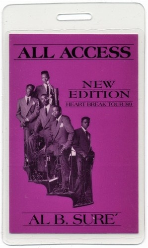 New Edition 1989 Heart Break Concert Tour All Access Laminated ...