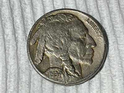 1937 F Buffalo Nickel Full Date No Mint Mark Error coin A and M ...