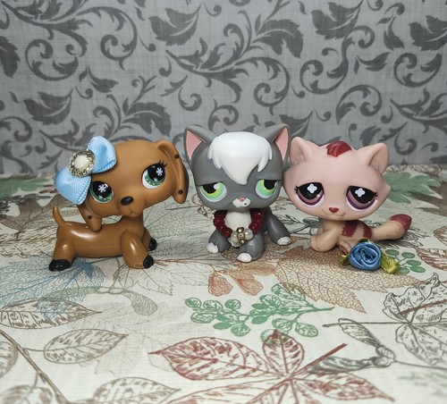 LPS No Number Pet Collection. Monopoly Kitten & Dachshund. Grey White ...