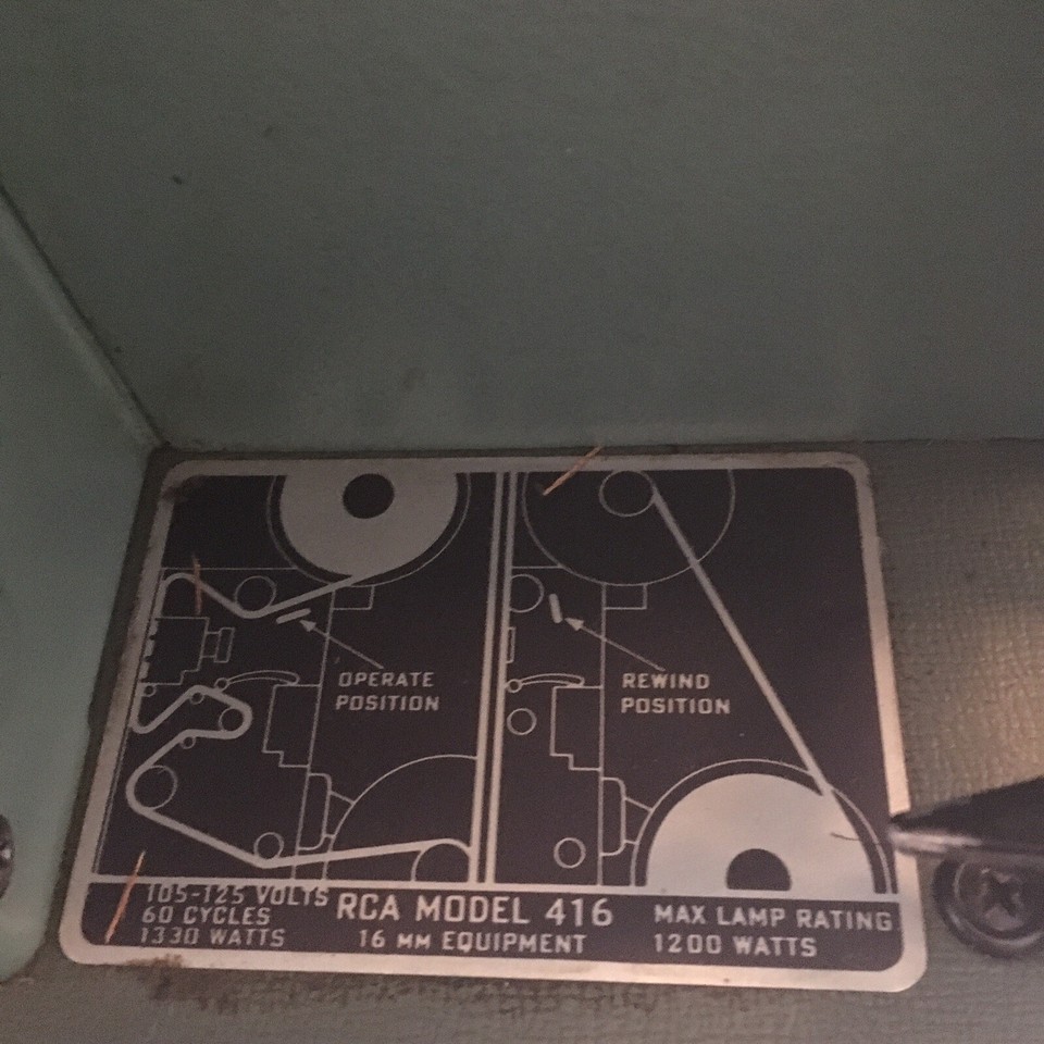 Vintage RCA Model 416 16mm Optical Sound Projector. Powers On. Hard To ...
