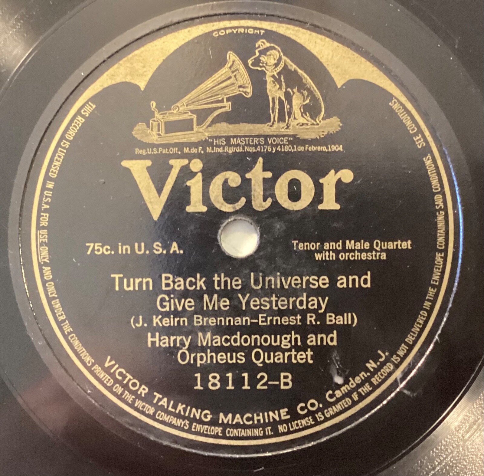Albert Campbell, Henry Burr 78 rpm Victor 18112: She is the Sunshine of ...