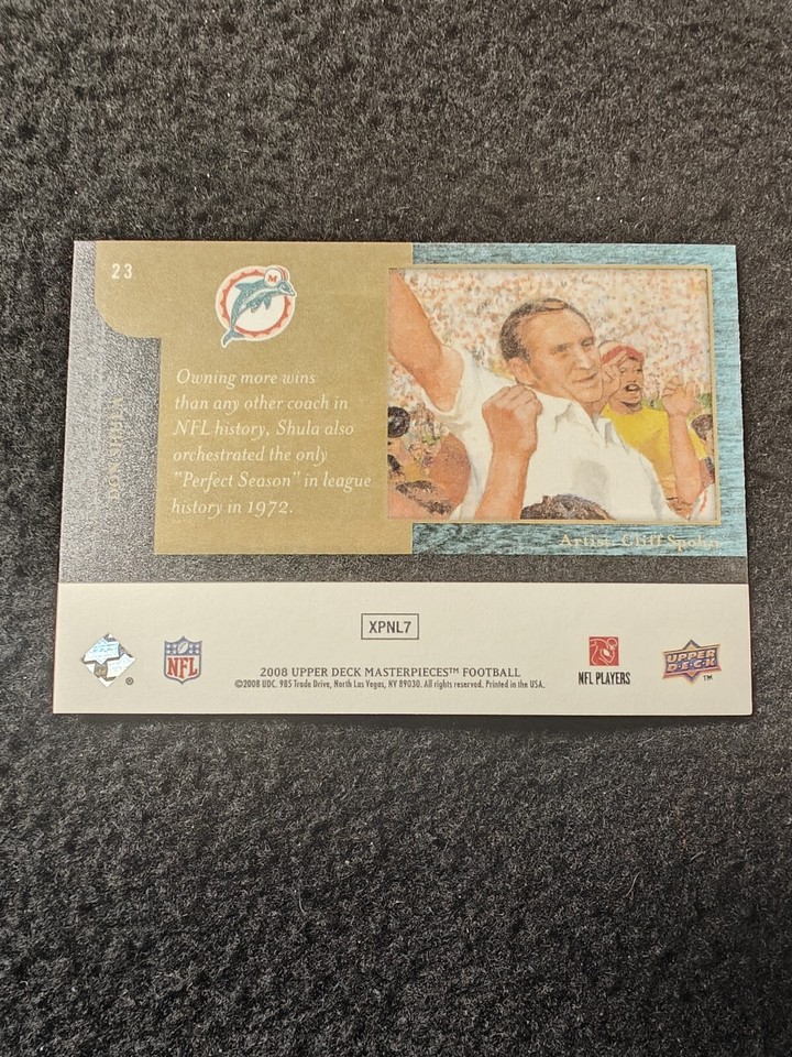 2008 Upper Deck Masterpieces #23 Don Shula Miami Dolphins (Perfect ...