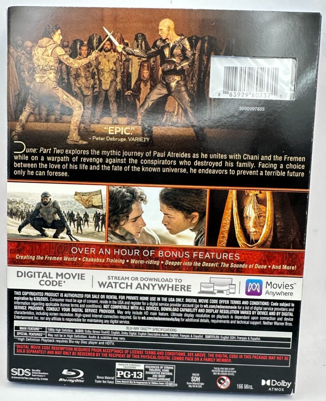 Dune - Part Two (Blu-ray + Digital Code, | Grelly USA