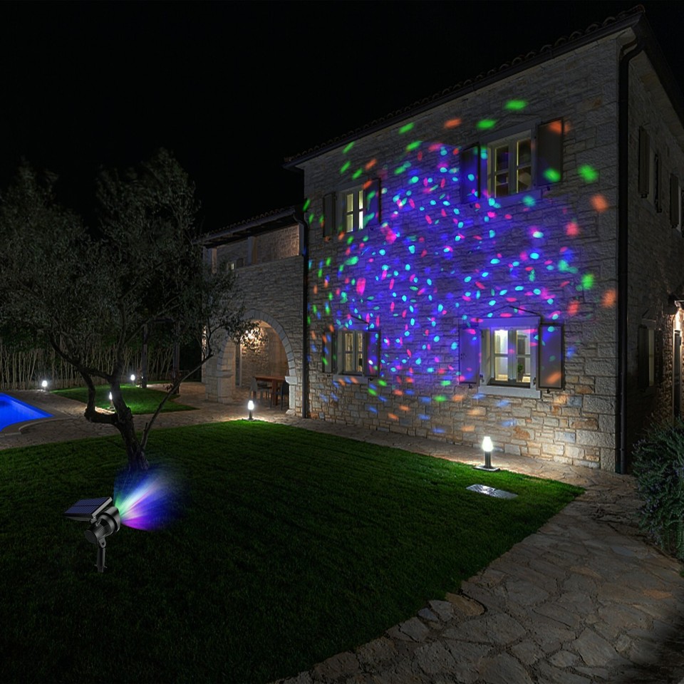 Laser Lights Outdoor Waterproof Solar Power Star Light Projector Xmas ...