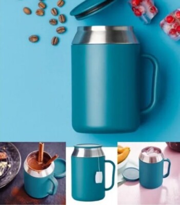 Tupperware Insulated Mug 400ml Peacock Blue Cup Hot /Cold Coffee Tea ...