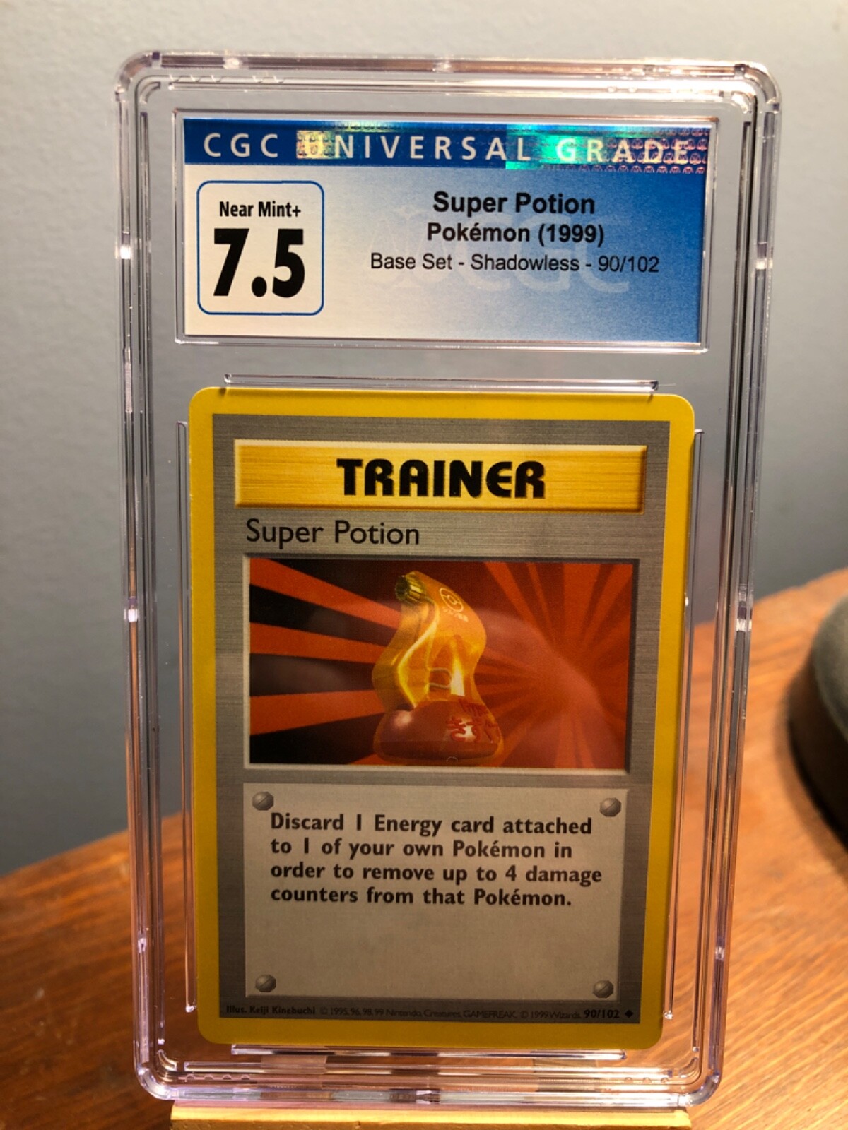 Pokémon Super Potion CGC 7.5 NM graded trainer shadowless base set 1999 ...