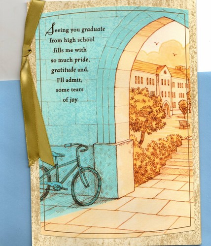 Congratulations Graduation High School Graduate Bicycle Theme Hallmark ...