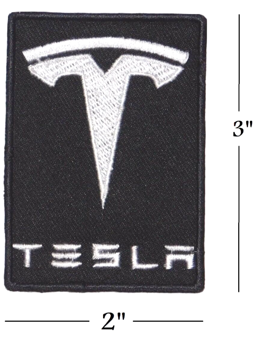Tesla Logo Embroidery Patches Large Iron-on LOGO TEXAS ev ELON MUSK ...