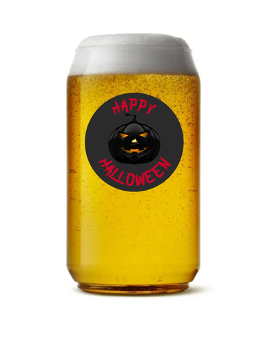 Halloween (Black Jack) 16oz Pint Beer Can Glass Pub Barware Seltzer ...