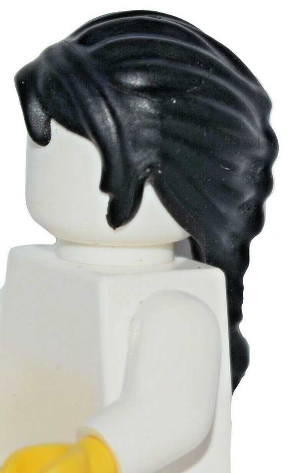 ☀️NEW Lego Hair Female Friends Girl Long Black with Ponytail French ...