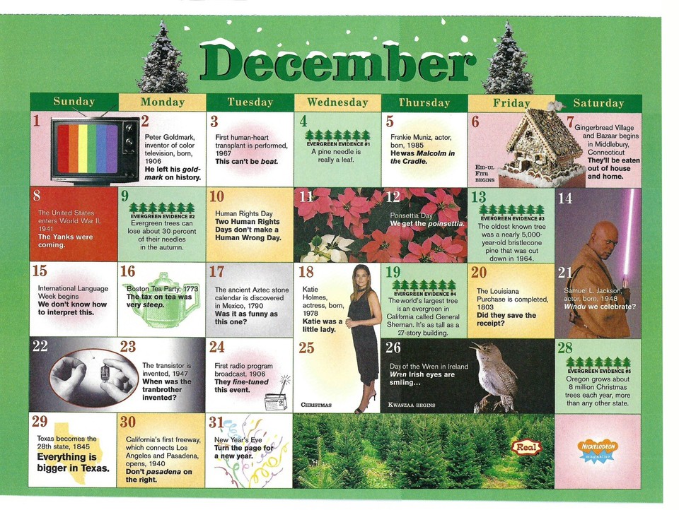 2003 Nickelodeon January & December Calendar’s Vintage Print Ad/Poster ...