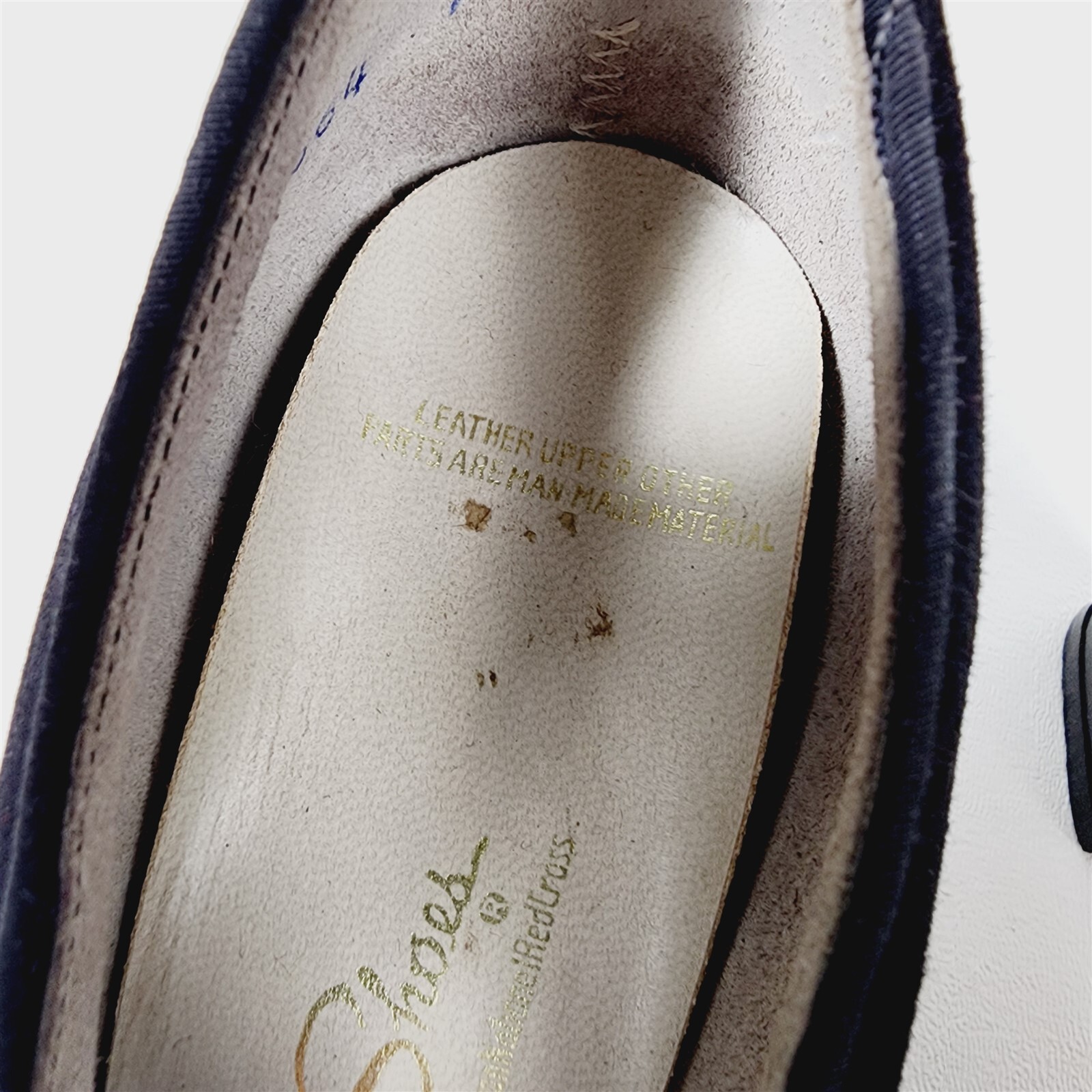 Vintage Red Cross Shoes Black Leather Block Heels Siz… - Gem