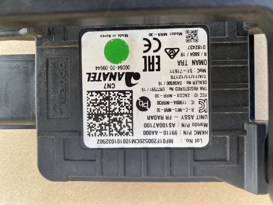 2020-2022 HUYNDAI ELANTRA ACC/ ACTIVE CRUISE CONTROL RADAR SENSOR 99110 ...