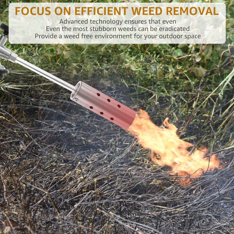 Weed Terminator Detachable Long Arm Weed Flame Torch Stainless Steel ...