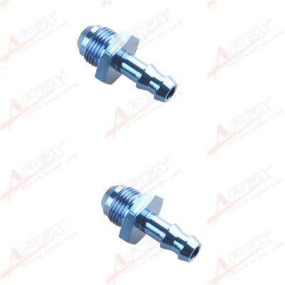 US 2PCS -8AN AN8 To 8mm Barb Straight Aluminum Fuel Line Fitting ...