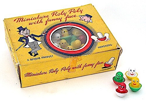 Roly Poly Toys in Store Display Box 1950's Dime Store Old Toy Vintage ...