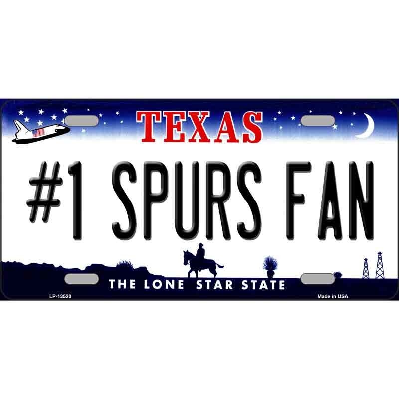 MINI Size 4"x2.2" License Plate Metal Sign for Home Number 1 Spurs Fan ...