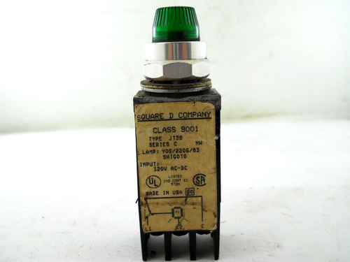 9001JT38: Square D Class 9001 Type JT38 Series C 120V AC-DC, GREEN ...