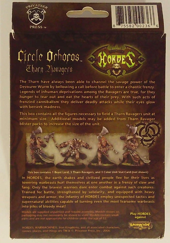 HORDES: Circle Orboros: Tharn Ravagers [PIP 72011] | eBay
