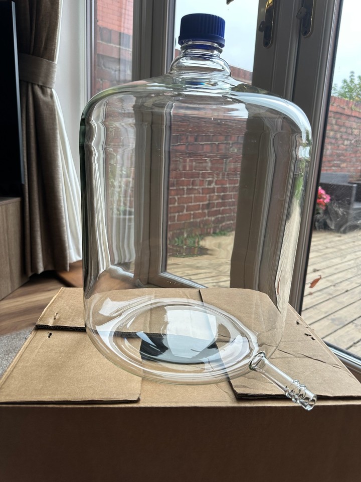 Duran 15 Ltr laboratory grade glass Homebrew Demi John Fermenter ...