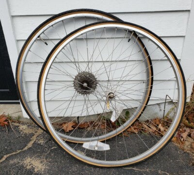 Vintage 27 in Bicycle Wheel Set Araya Rims w/ Panaracer Tires | eBay