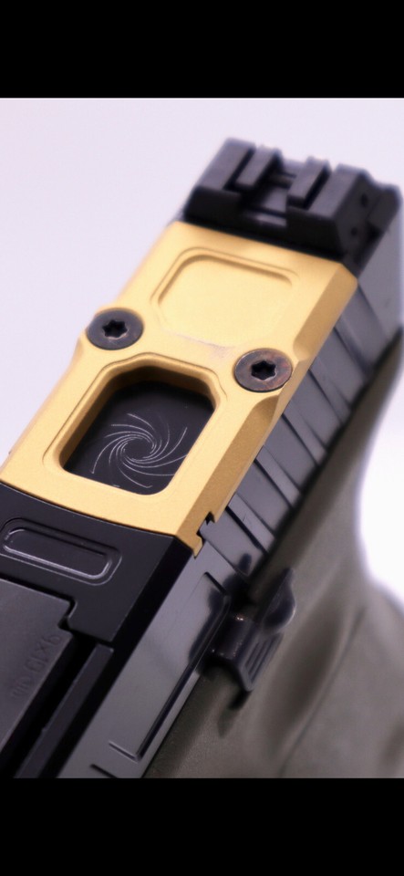 Spinta Precision Allegiance RMR Cover Plate Gold Fits Glock 26 19 17 34 ...