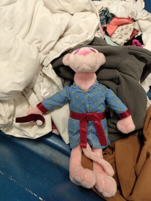 1999 The Pink Panther Smoking Jacket Pipe Robe Plush Toy Stuffed Animal ...