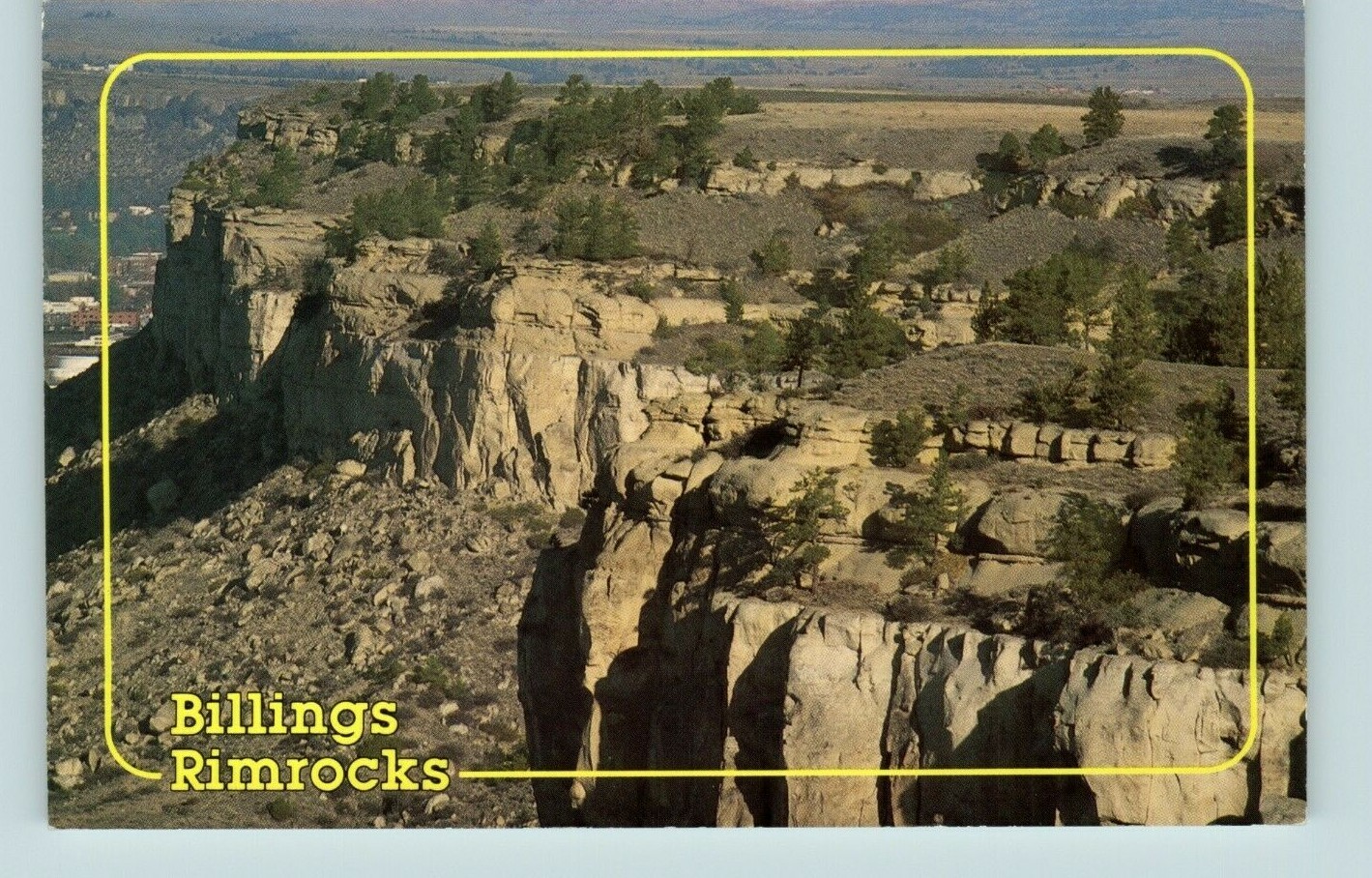 Vintage Postcard Billings Montana rimrocks sandstone rock formation | eBay