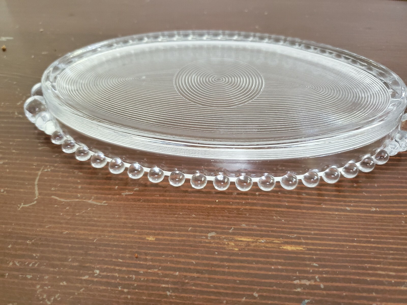 HTF Imperial Glass Candlewick 9" Oval Tray 400/159 w/concentric circles ...
