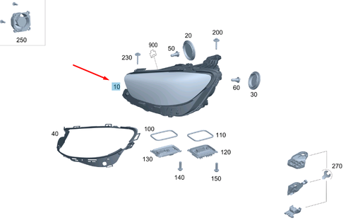 MERCEDES-BENZ E W213 Front Left Headlight LHD A2139069704 NEW GENUINE ...