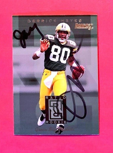 DERRICK MAYES Green Bay Packers, Notre Dame 1996 Donruss SIGNED ...